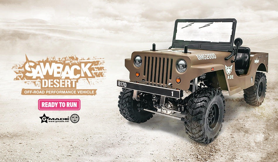 Gmade 1/10 RC GS01 Desert Sawback Crawler RTR – twoboxhobbies